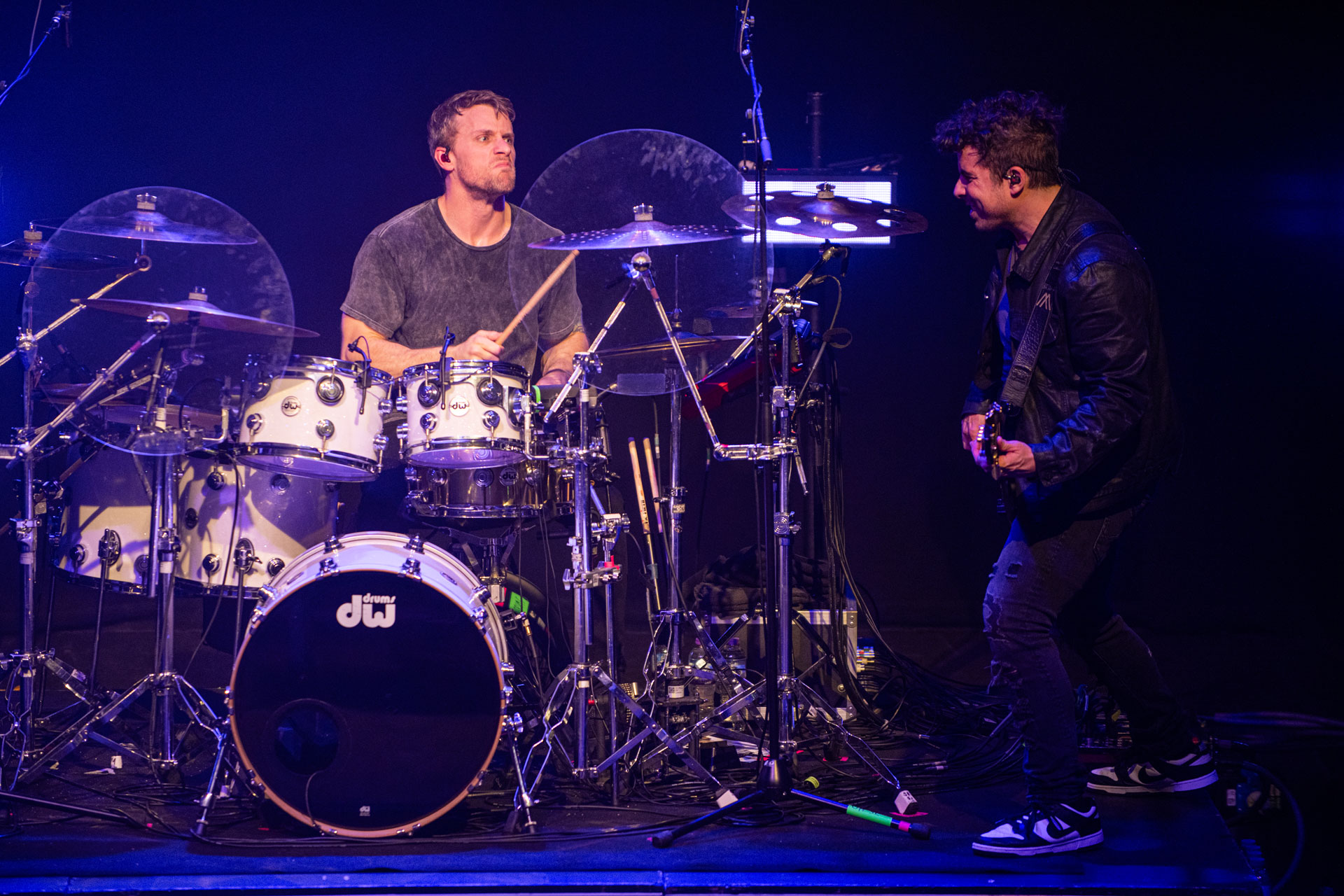 Drummer Ben Anderson and Bass Player Daniel Oliver of Nothing More at ...