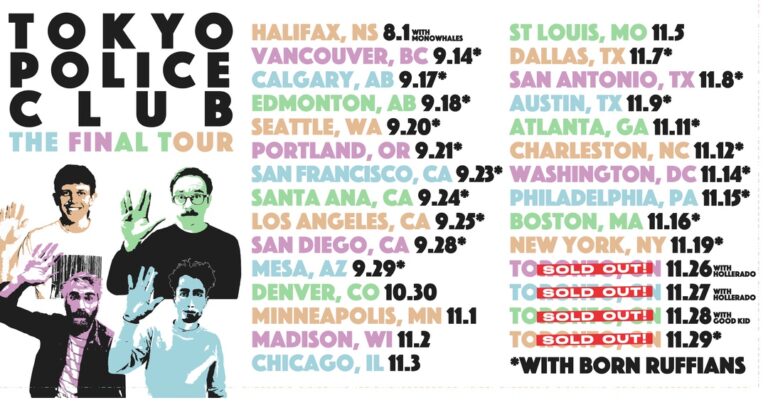 Tokyo Police Club Drop Two Singles, Believed to be Their Last, Announce ...