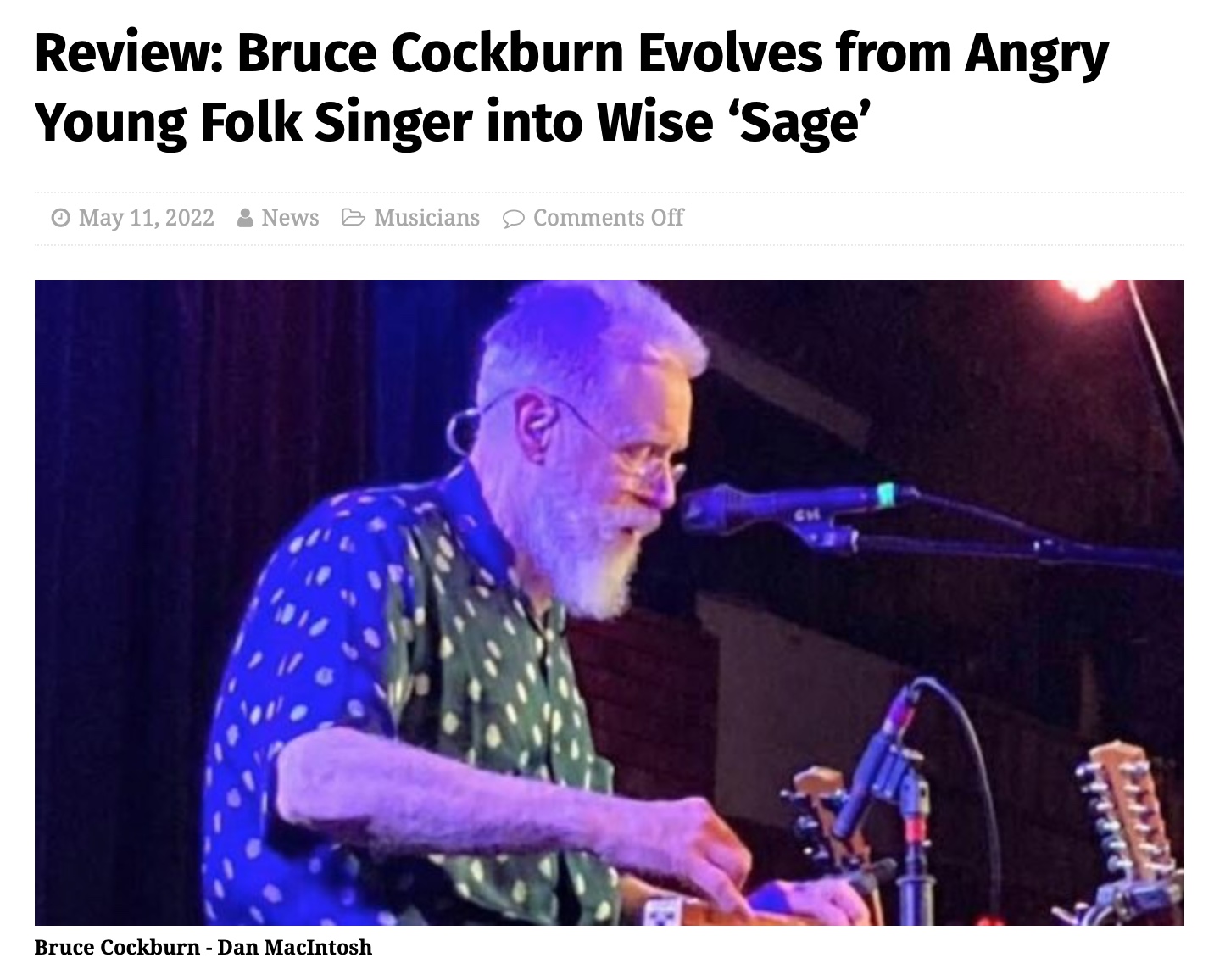 A Life in Review: The Words of Dan MacIntosh Will Live On – US Rocker®