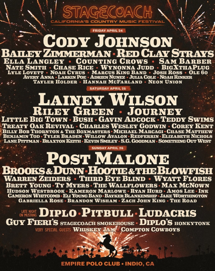Cody Johnson, Lainey Wilson and Post Malone Headline Stagecoach 2026 ...