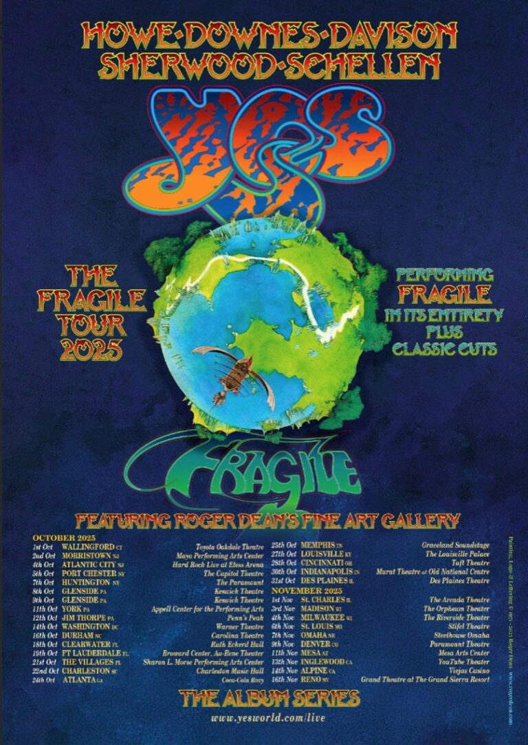 Yes Kicks Off ‘The Fragile Tour 2025’ on the East Coast, Wraps in Reno ...